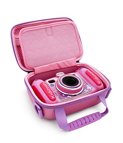 CASEMATIX Pink Camera Case Compatible with VTech KidiZoom Camera - Protective Travel Case with Shoulder Strap Compatible with VTech KidiZoom Duo Selfie Cam, Pix, Twist Connect and More!