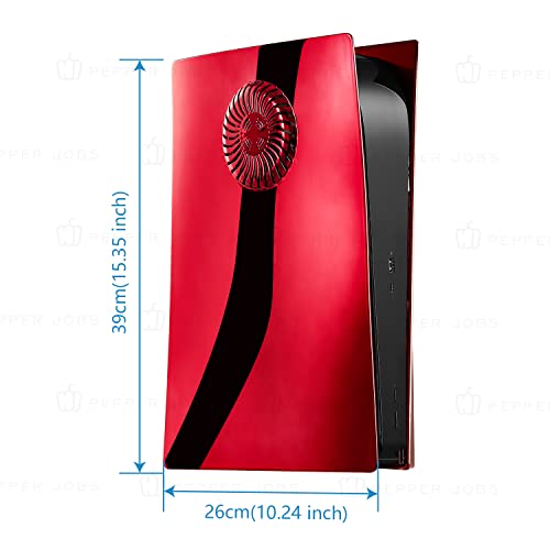 PEPPER JOBS Electroplating Red Vent Heat Console Cover Hard Shockproof Console Skin Case ABS Anti-Scratch Dustproof for Console Disc Edition
