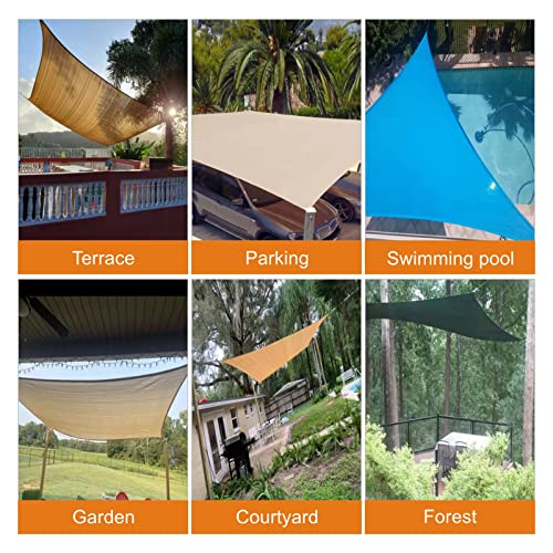 Shade Sails Installation Kits,Sun Shade Sail Hardware Kit with 4pcs 10ft Length Extension Nylon Wire Rope,Shades Awning Kit for Triangle Rectangle Shade Canopy,304 Stainless Steel, Patio Outdoor