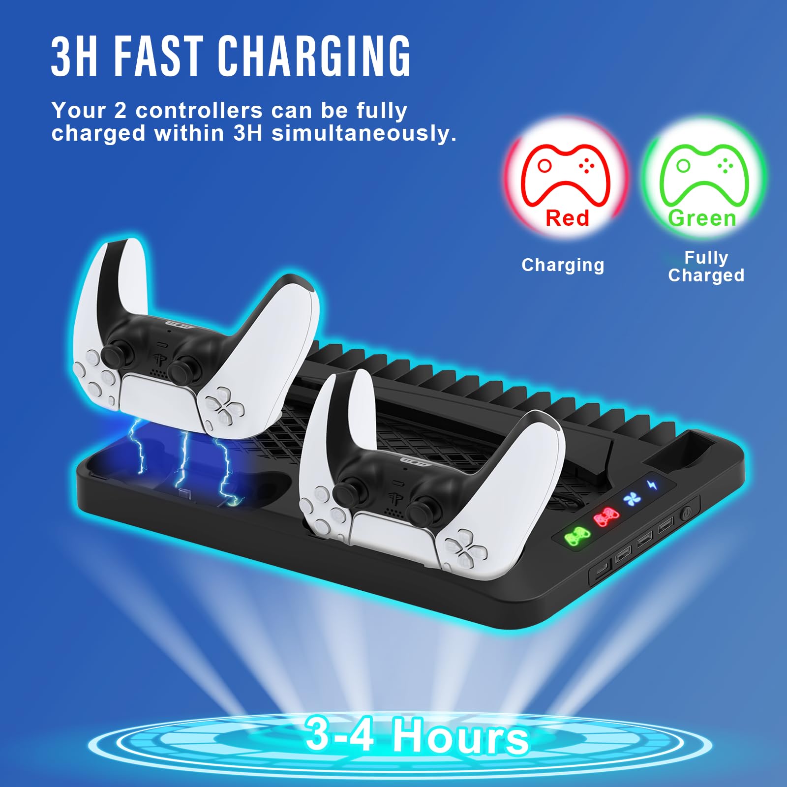 QUUREN PS5 Stand Cooling Station PS5 Stand Cooling Station