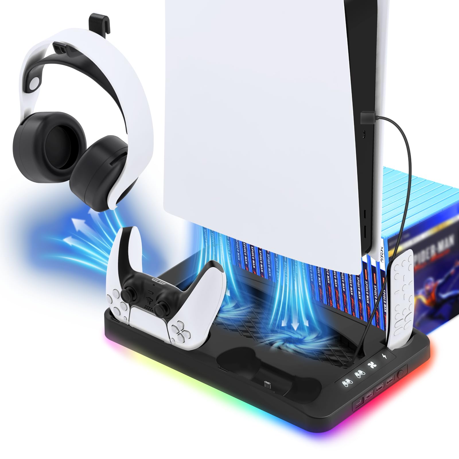 QUUREN PS5 Stand Cooling Station PS5 Stand Cooling Station