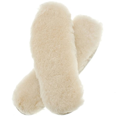 WARMIE Australian Sheepskin Super Thick Premium Shoe Insoles | Durable & Extra Fluffy (Kids US Size 12)