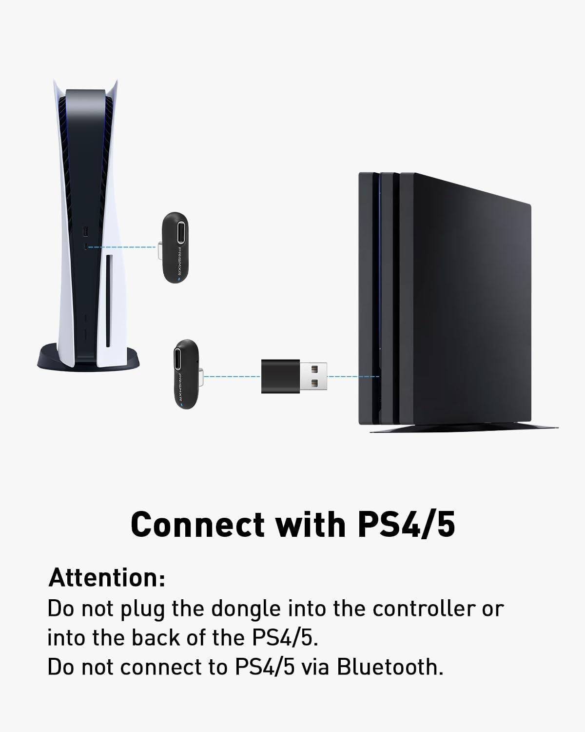 PRISMXR Wireless Gaming Earbuds Compatible with PS5/4, Meta Quest 3S/Quest 3/Quest 2, 25ms Low-Latency, 2.4GHz Bluetooth for Steam Deck, Switch, PC (USB-C Dongle Included) - Vega T1