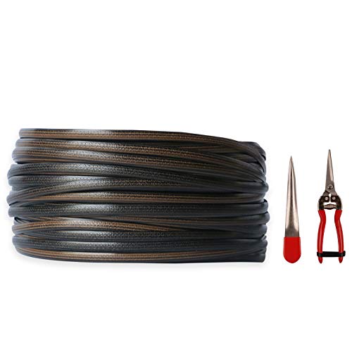 ODSK Repair and Replacement Kit for Cane Webbing Seats(Wicker + Weaving Tool),Plastic Wicker for Chair Recliner Coffee and Black Table Patio Furniture DIY Weaving or Repair-75m(250ft)