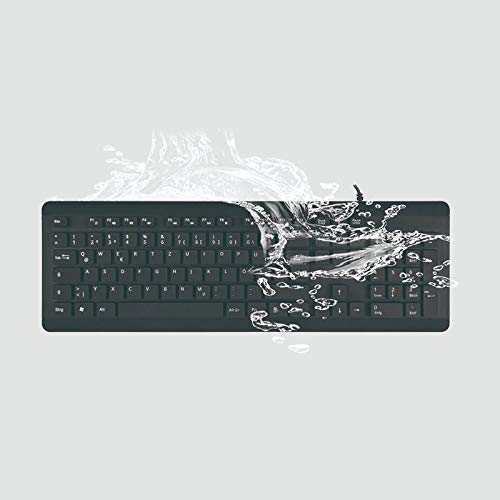 BoxWave Keyboard Compatible with ASUS ROG Zephyrus G14 WQXGA Laptop (GA402RJ) - AquaProof USB Keyboard, Washable Waterproof Water Resistant USB Keyboard - Jet Black