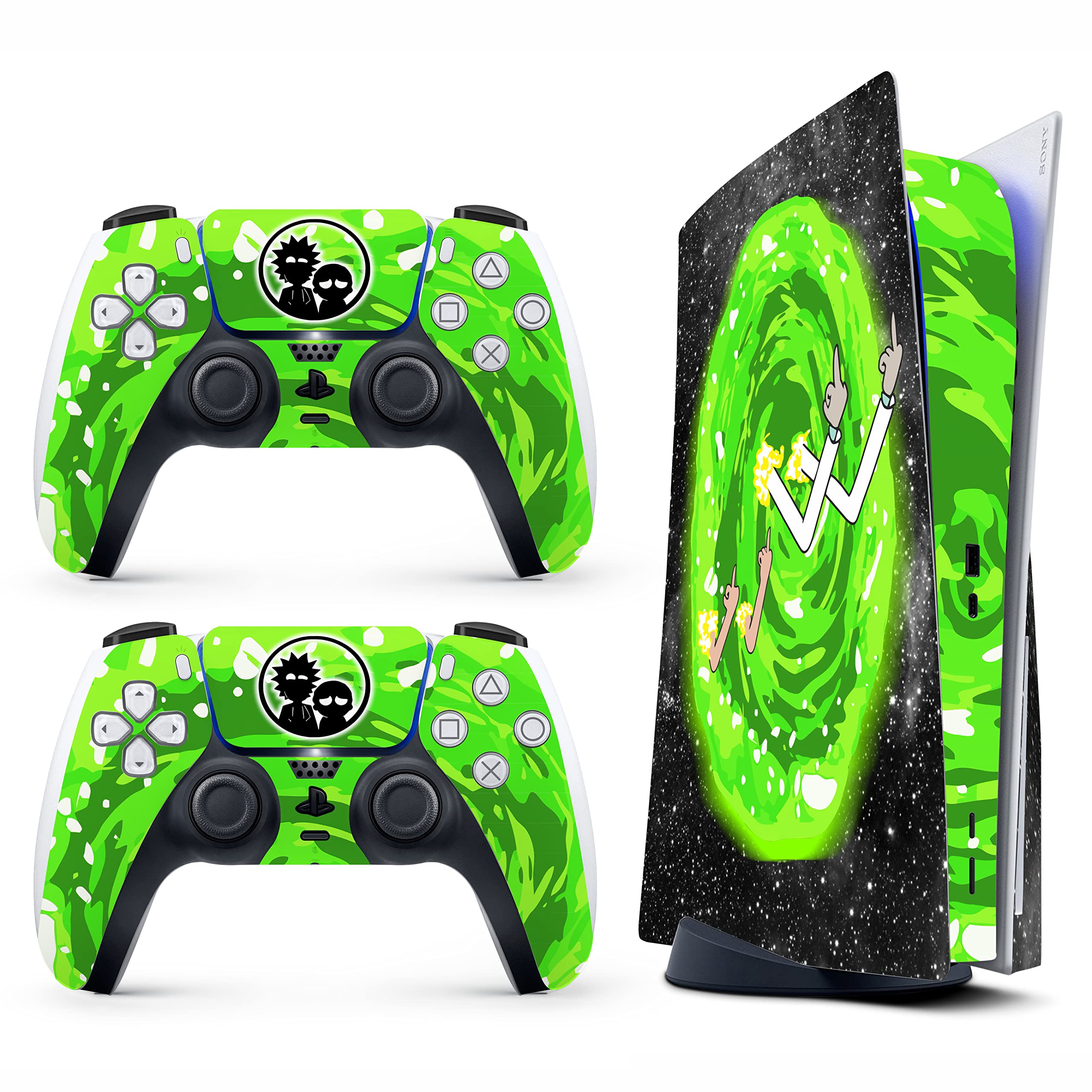 HK Studio Magic Portal Decal Sticker Skin Specific Cover for Both PS5 Disc Edition and Digital Edition - Waterproof, No Bubble, Including 2 Controller Skins and Console Skin
