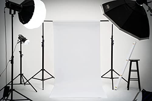 Kate White Paper Backdrops for Photography Seamless Paper Backdrop Rolls Paper Roll Background, White, 4.4x16ft(52" x16')