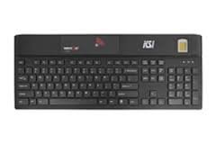 KSI KSI-1700GHFFB-3 BLACK SLIMLINE 104 USB KEYBOARD WITH 125 KHZ PCPROX AND TCS1 READER : MOQ =