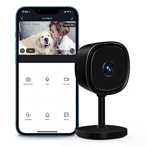 LaView 3MP Cameras for Home Security,2K Indoor Security Camera for Baby/Elder/Pet with Clear Night Vision,24/7 Live Video,Motion Detection,2 Way Audio,US Cloud/SD Card Storage,Compatible with Alexa