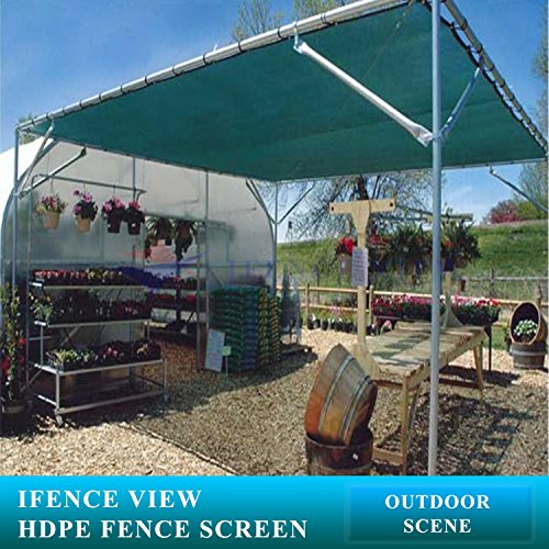 Ifenceview 4'x15' Green Fence Privacy Screen Fence Cover Shade Cloth Mesh Net Awning Canopy for Construction Site Yard Driveway Garden Pergolas Gazebos 165 GSM UV Protection