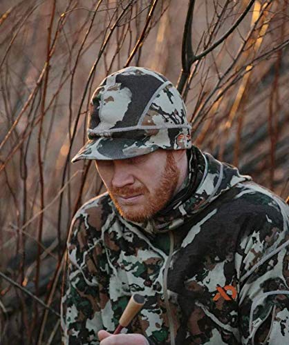 First Lite Brimmed Merino Beanie - Warm Hunting Hat - Hunters Orange - Large