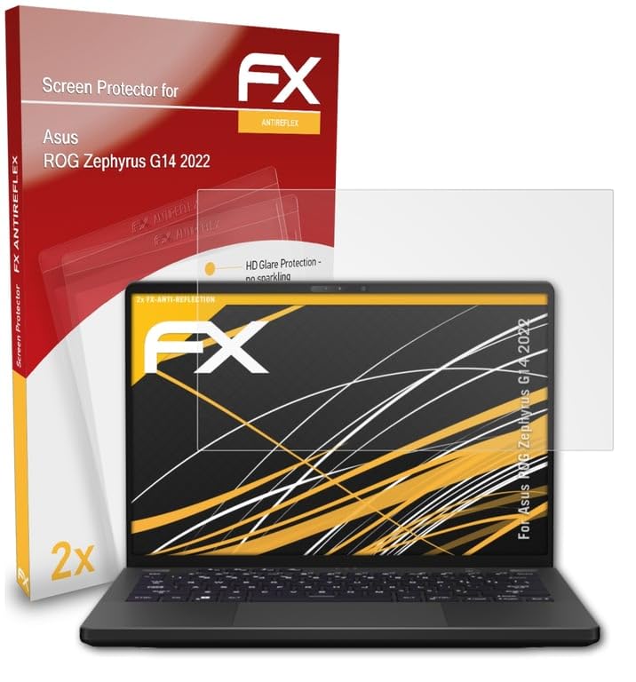 atFoliX Screen Protector compatible with Asus ROG Zephyrus G14 2022 Screen Protection Film, anti-reflective and shock-absorbing FX Protector Film (2X)