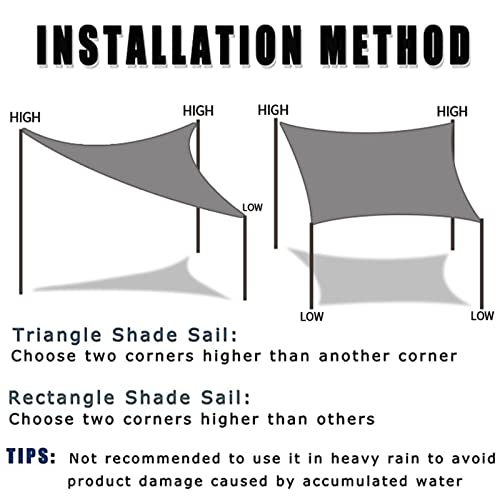 SUNNY GUARD Sun Shade Sail 20'x20' Rectangle UV Block Sunshade for Backyard Yard Deck Patio Garden Outdoor Activities and Facility,Sand