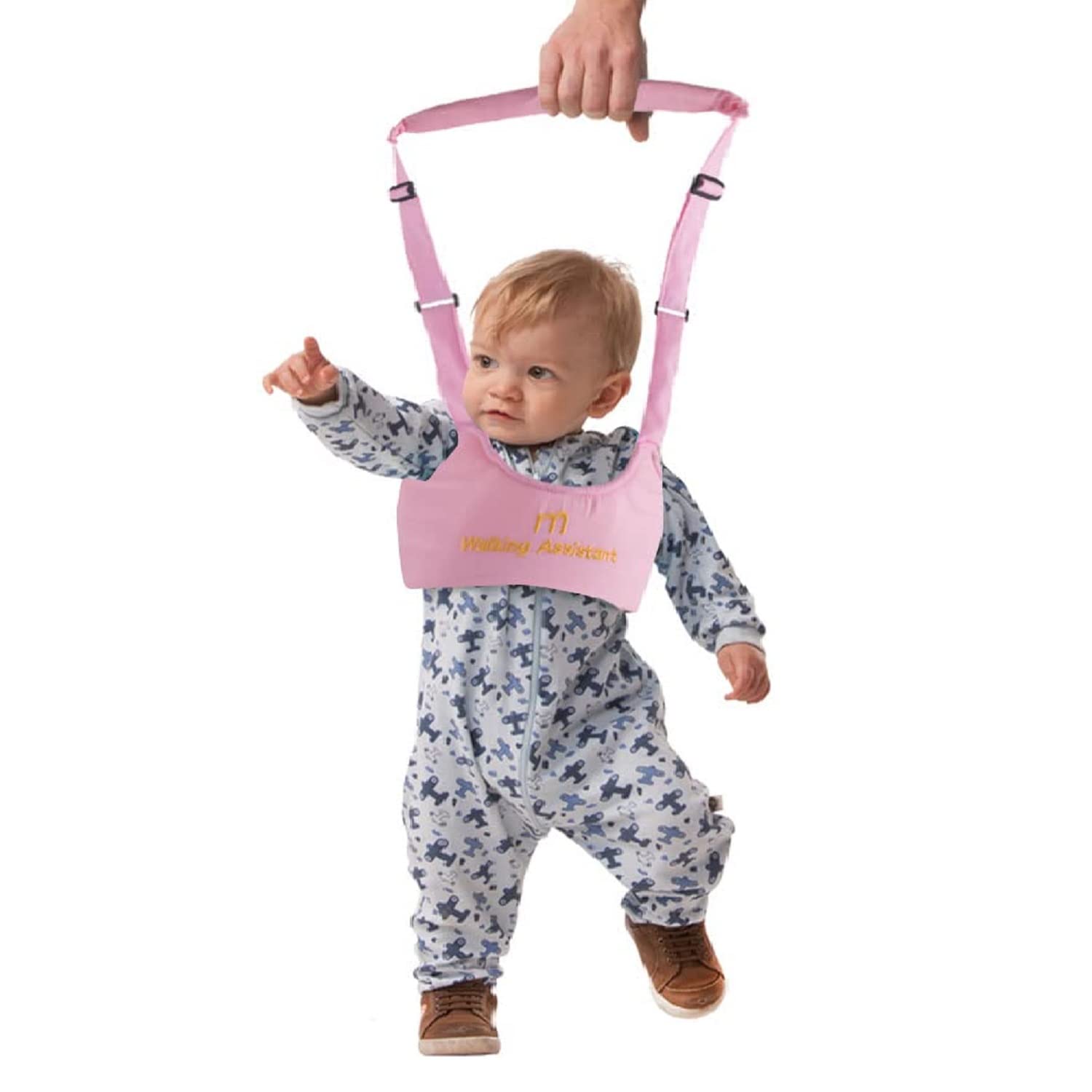 YESTIC Adjustable Baby Walking Harness Toddler Harness Assistant Belt for Learning Walk Easy-to-Wear Walking Learning Helper for Boys Girls. (Pink)