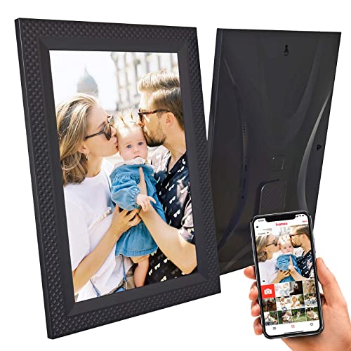 Frameo Digital Photo Frame WiFi 10.1 inch Display IPS 1280 * 800 Touch Screen Digital Picture Frame 16GB Instantly Share Photos and Video via Frameo App for Friend Gift Black