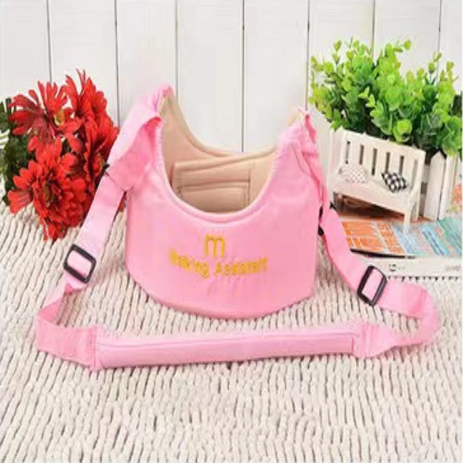 YESTIC Adjustable Baby Walking Harness Toddler Harness Assistant Belt for Learning Walk Easy-to-Wear Walking Learning Helper for Boys Girls. (Pink)