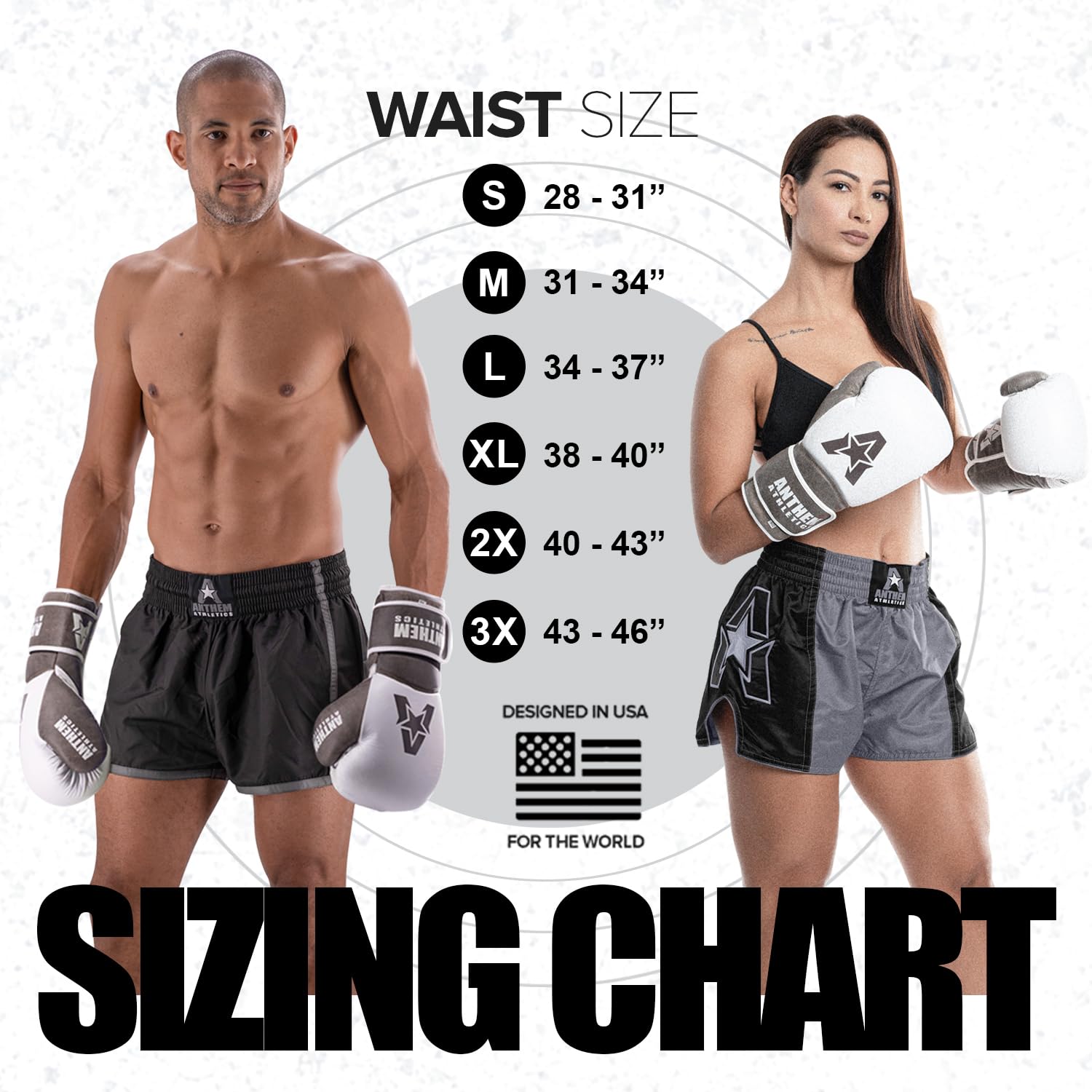 Anthem Athletics Infinity Muay Thai Shorts - Kickboxing Short Boxing Trunks for Men & Women - Black G2 - Small