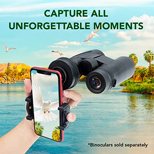 STARSCOPE Adjustable Phone Scope Mount - Telescope Phone Adapter Fits Most Phones (Max 110mm) | Easy-Adjust, Universal Spotting Scope Phone Adapter | Phone Attachment for Binoculars and Monoculars