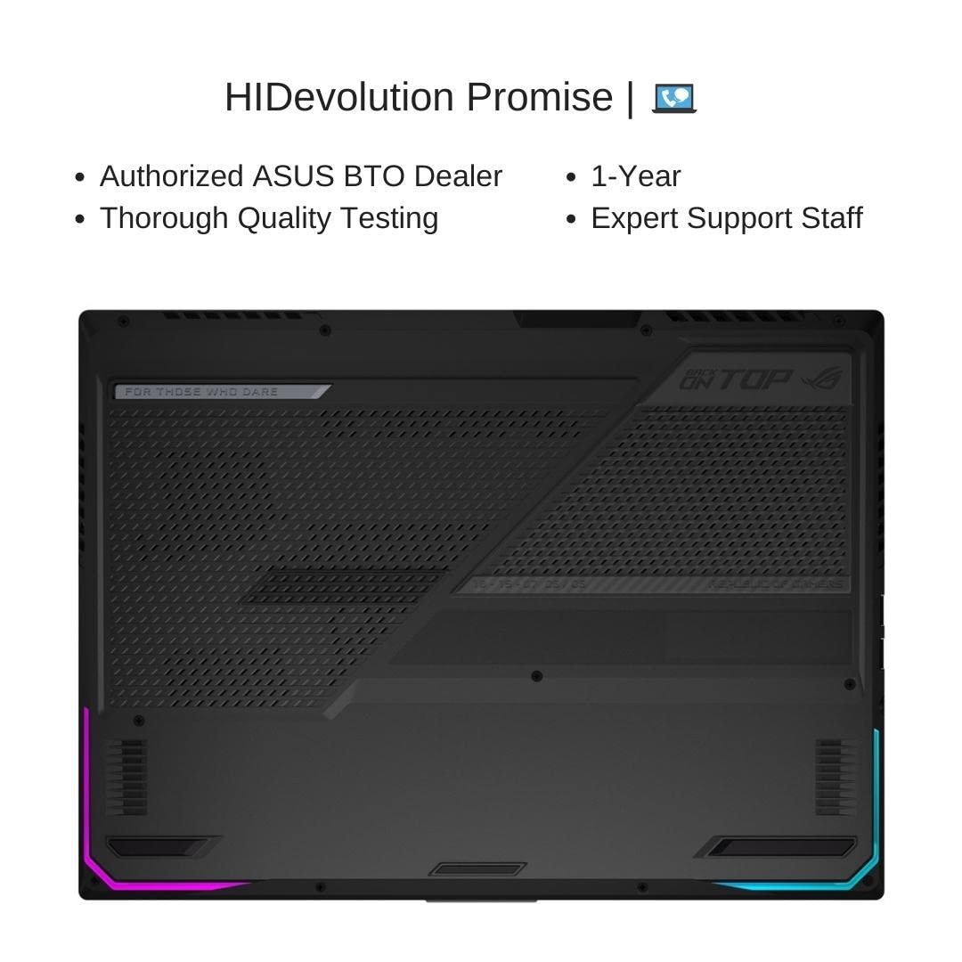 HIDevolution [2022] ASUS ROG Strix Scar 17 SE G733CX 17.3" WQHD 240Hz, 1.7 GHz i9-12950HX, RTX 3080 Ti, 64 GB 4800MHz RAM, 2 TB PCIe SSD