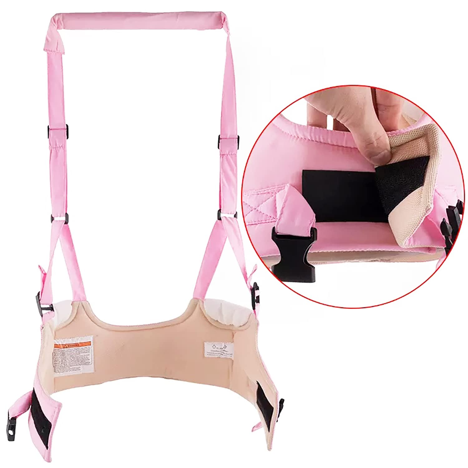 YESTIC Adjustable Baby Walking Harness Toddler Harness Assistant Belt for Learning Walk Easy-to-Wear Walking Learning Helper for Boys Girls. (Pink)