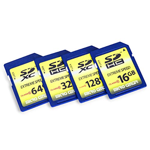 64GB SD Card Class 10 SDXC Flash Memory Card Full Size SD Chip USH-I U1 Trail Camera Memory Card by Micro Center (2 Pack)