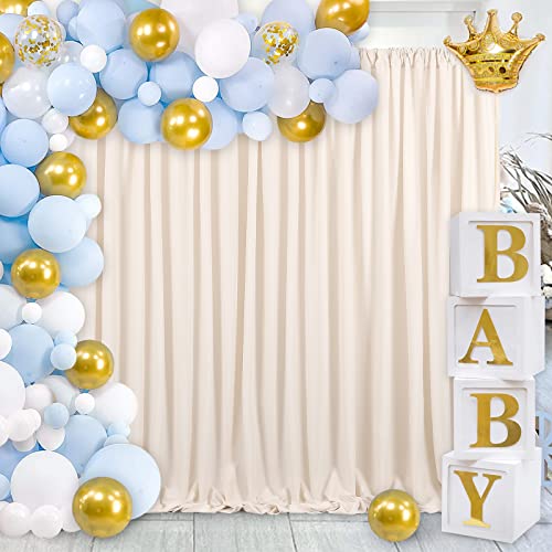 Champagne Backdrop Curtains for Wedding 2 Panels 5ft x 10ft Deep Champagne Curtain Back Drop for Parties Birthday Baby Shower