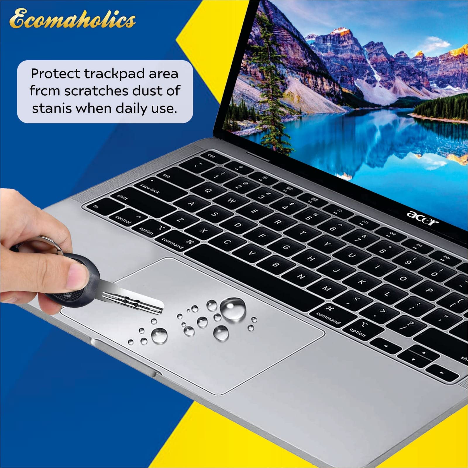Ecomaholics Premium touch experince Laptop Trackpad Protectors with Matte Finish, compatible with Asus ROG Zephyrus G14 laptop, 2 Pack, Matte Clear Anti scratch anti fingerprint waterproof.