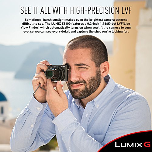 Panasonic LUMIX ZS100 4K Point and Shoot Camera, 10X LEICA DC VARIO-ELMARIT F2.8-5.9 Lens with Hybrid O.I.S., 20.1 Megapixels, 1 Inch High Sensitivity Sensor, 3 Inch LCD, DMC-ZS100S (USA SILVER)