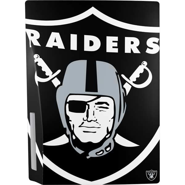 Skinit Decal Gaming Skin Compatible with PS5 Bundle - Officially Licensed NFL Las Vegas Raiders Large Logo Design