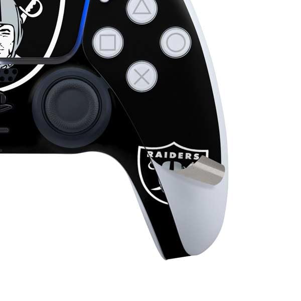 Skinit Decal Gaming Skin Compatible with PS5 Bundle - Officially Licensed NFL Las Vegas Raiders Large Logo Design