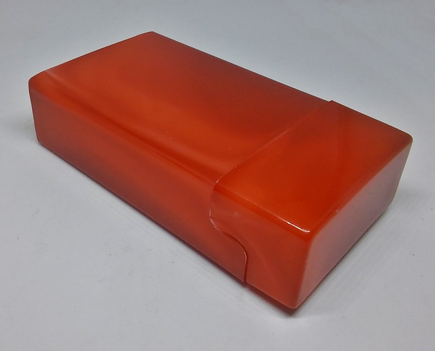KSI Red Marble Design 100s Size Flip Open Plastic Cigarette Case