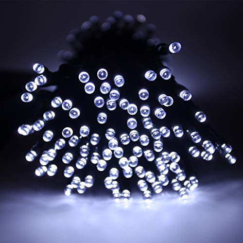 QINOL 2-Pack 400LED 72FT Solar String Lights Outdoor, Green Wire Solar Christmas , Waterproof 8 Modes Twinkle Lights for Xmas Tree Garden Decorations (Cool White)
