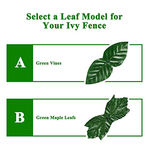iCover 59 * 98in Artificial Ivy Privacy Fence Screen, Green Maple Leaf Strengthened Joint Prevent Leaves Falling Off, Faux Hedge Panels Greenery Vines, Decorative Fence for Outdoor, Garden