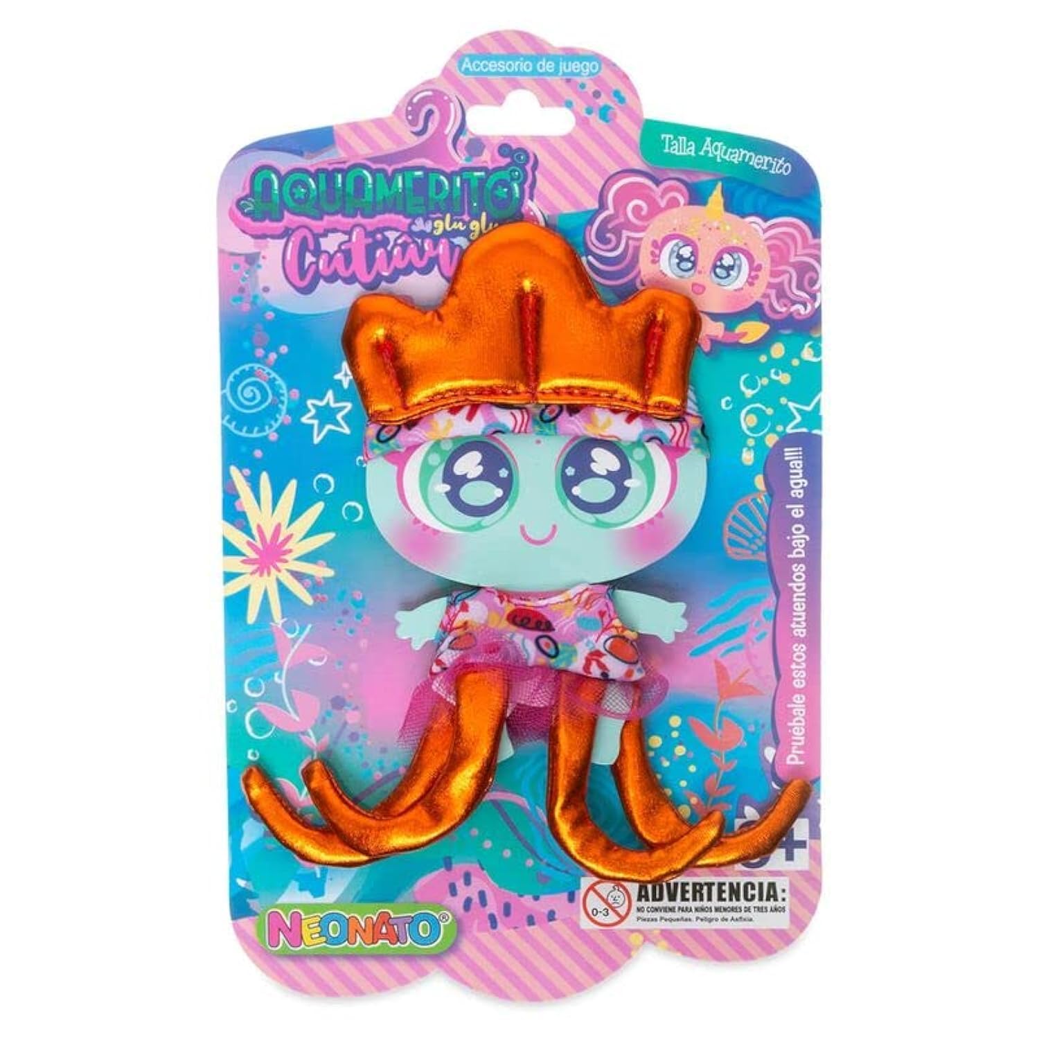 Nerlie Neonate Aquanerlie Aquamerito Clothing Wear - Shiny Orange Deep Sea Queen Tentacled Dress and Crown Headband - KSI-Merito Glu Glu by Distroller