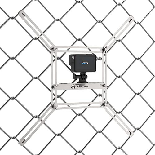 Action Camera Fence Mount Metal Camera Fence Mount for GoPro iPhone, Mevo Start, Phones, to a Chain Link Fence for Recording Baseball/Softball (Mini)
