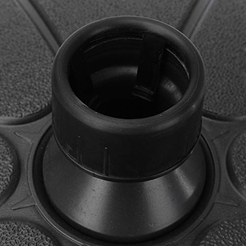 Braceus Patio Umbrella Base, Water Filled Round Patio Yard Umbrella Stand Parasol Base Holder with 1.3" -1.5" Pole Diameters for Outdoor, Lawn, Garden, Beach Black