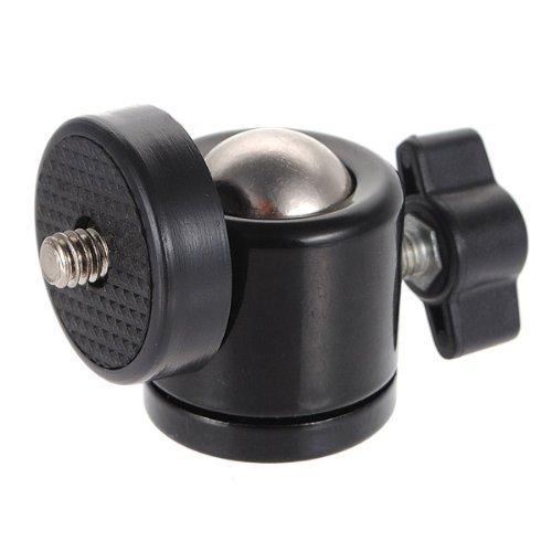 AKOAK 1/4" Swivel Mini Ball Head Screw Tripod Mount for DSLR Camera Camcorder Light Bracket, Pack of 1