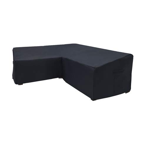 Yolaka Patio Furniture Covers Heavy Duty Outdoor Sectional Couch Protector L Shaped 87x112x30H Black Waterproof