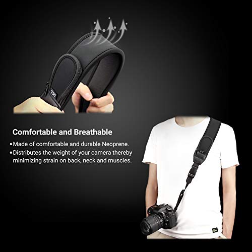 Universal Shoulder Neck Strap for DSLR Camera,Soft Neoprene Neck Belt Strap with Quick-Release,Camera Strap for Canon R5 R6 R7 R RP 5DM4 6DM2 7DM2 90D 80D Nikon D850 D750 D7500 Sony A7R V and More