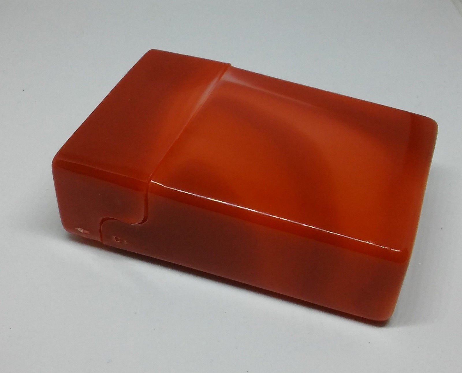 KSI Red Marble Design King Size (Reg.) Flip Top Plastic Cigarette Case