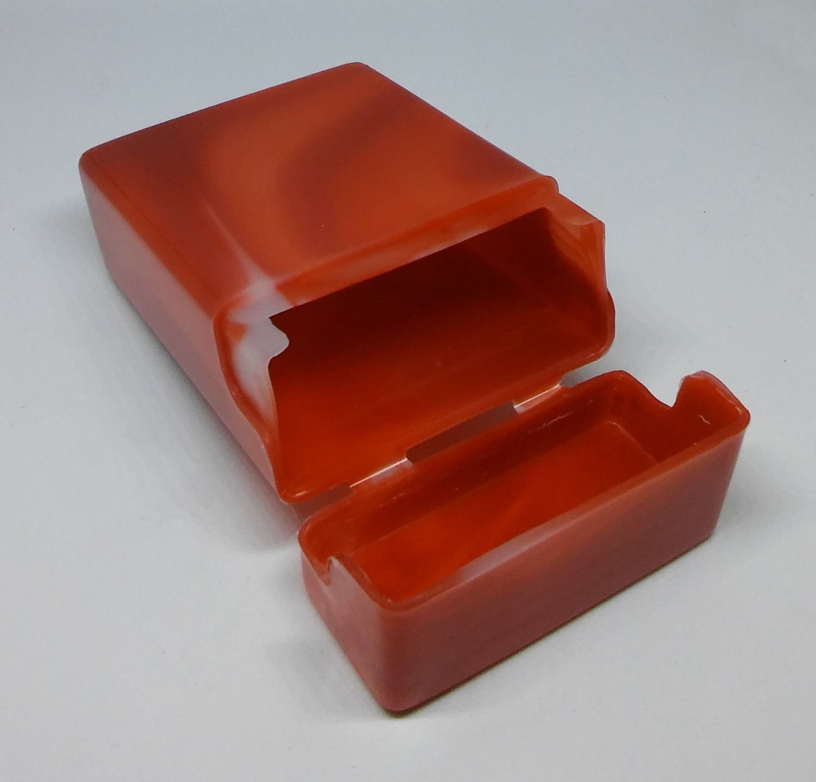 KSI Red Marble Design King Size (Reg.) Flip Top Plastic Cigarette Case