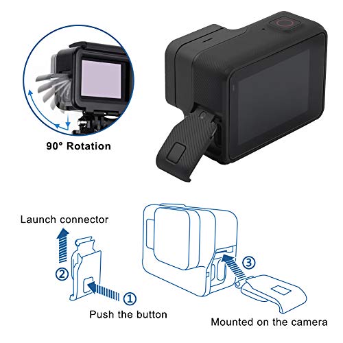 GOHIGH Replacement Side Door for GoPro Hero 6/5 Black,USB-C HDMI Cover Repair Part Battery Door Protective Charging Port Repair Part Action Camera Accessories