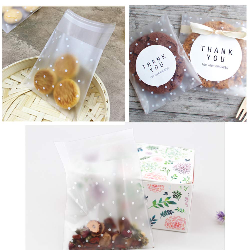 Greengoal 200pcs Resealable Cellophane Bags, Resealable Plastic Bags, Self Sealing Cello Bags - for Bakery, Candle, Soap, Cookie Poly Bags - 4x4 inch