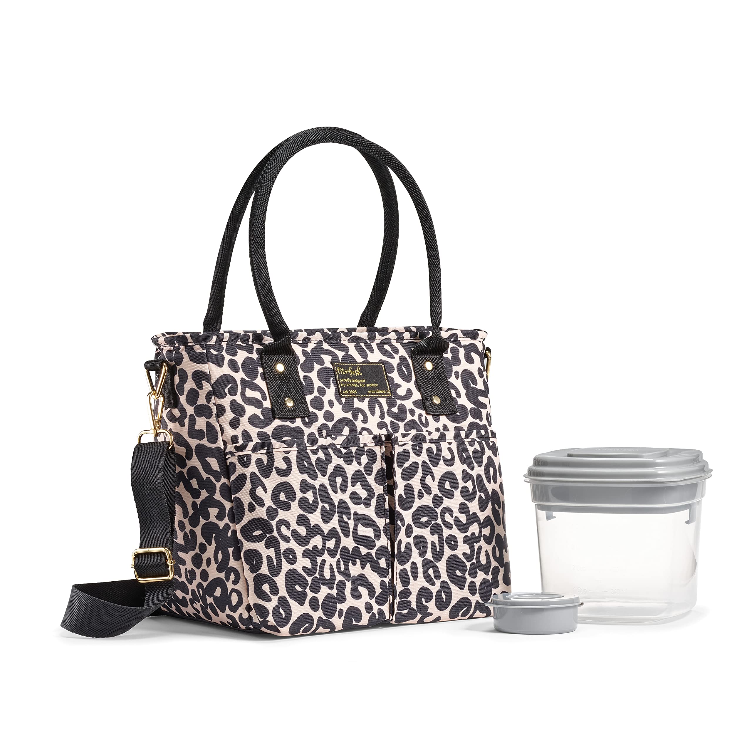 Fit+Fresh Summerton Insulated Lunch Bag women love as Lunchbox, Lunch Tote - Cute Small Lunch Box For Women, men,lunch boxes, adult lunch, Feline Fine