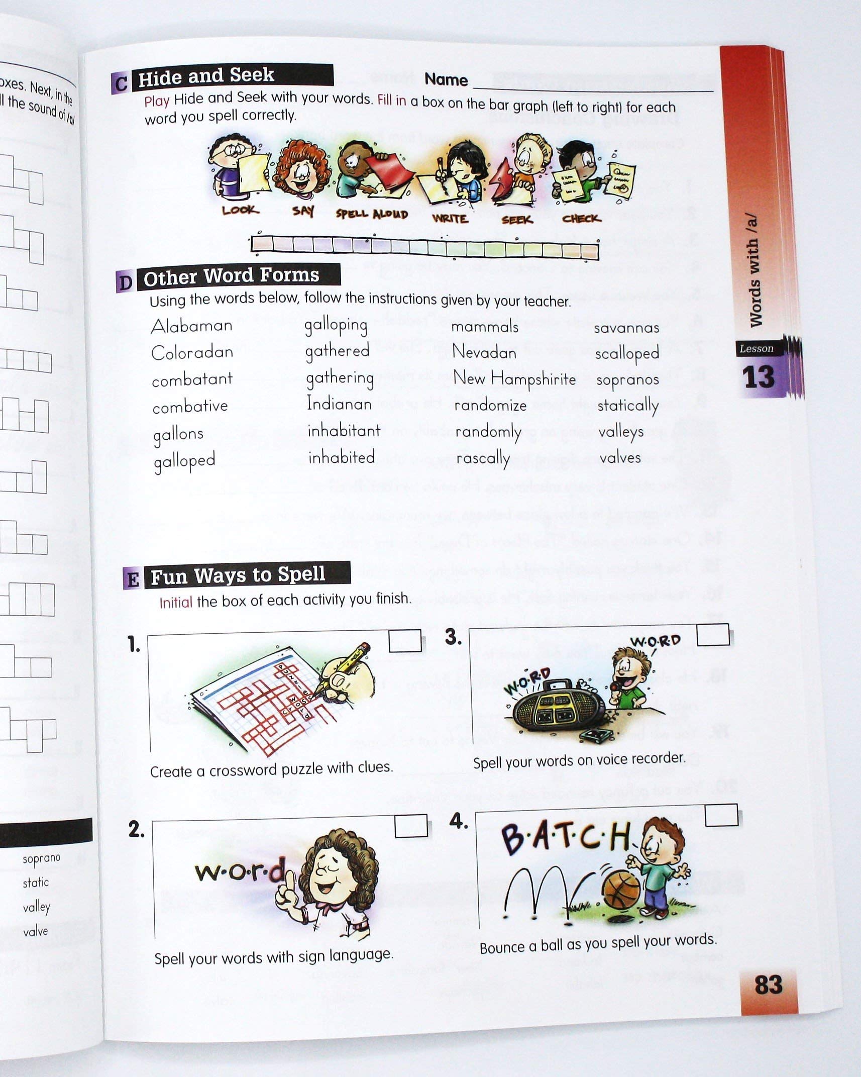 5th Grade Spelling Student Workbook Level E by A Reason For - Fifth Graders Practice Workbooks for Words, Vocabulary & Comprehension Skills - Kids Help Books for Homeschool, Classroom, & Home