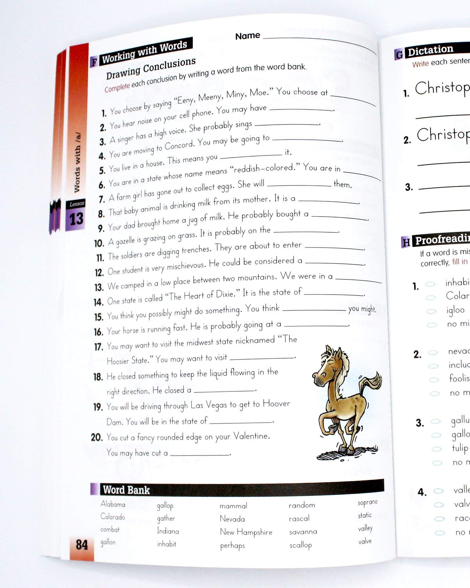5th Grade Spelling Student Workbook Level E by A Reason For - Fifth Graders Practice Workbooks for Words, Vocabulary & Comprehension Skills - Kids Help Books for Homeschool, Classroom, & Home