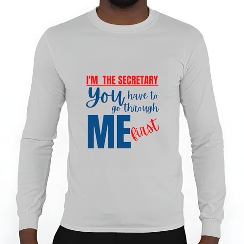 Funny Clerk Assistant Gift for Women Girls Secretary Go Through First Grey and Muticolor Unisex Long Sleeve T Shirt