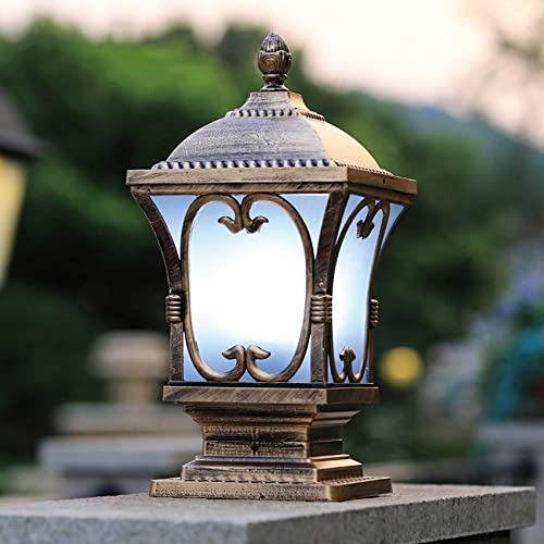 MODEBHD Continental Waterproof Table Lamp Column Lamp Square Glass Courtyard Gate Lights Bollard Lamp Street Post Light Garden Villa Outdoor Lights E27 Decoration Lighting Landscape Lantern