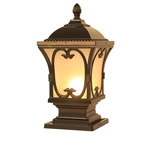 MODEBHD Continental Waterproof Table Lamp Column Lamp Square Glass Courtyard Gate Lights Bollard Lamp Street Post Light Garden Villa Outdoor Lights E27 Decoration Lighting Landscape Lantern