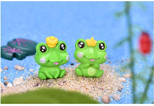 24 Pcs Resin Mini Frogs Cute Frog Miniature Figurines Animals Model Fairy Garden Miniature Moss Landscape DIY Terrarium Crafts Ornament Accessories for Home Décor (24 Pcs)